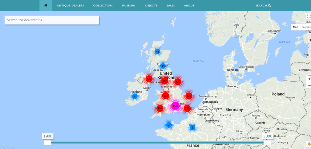 Antique Dealer Project Interactive Map Website | antiquedealersblog